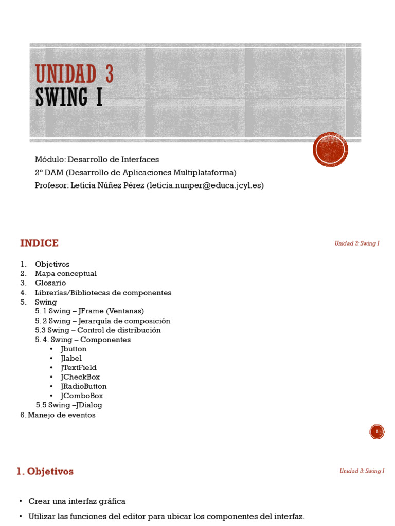 03. Swing I | PDF | Java (lenguaje de programación) | Software del sistema
