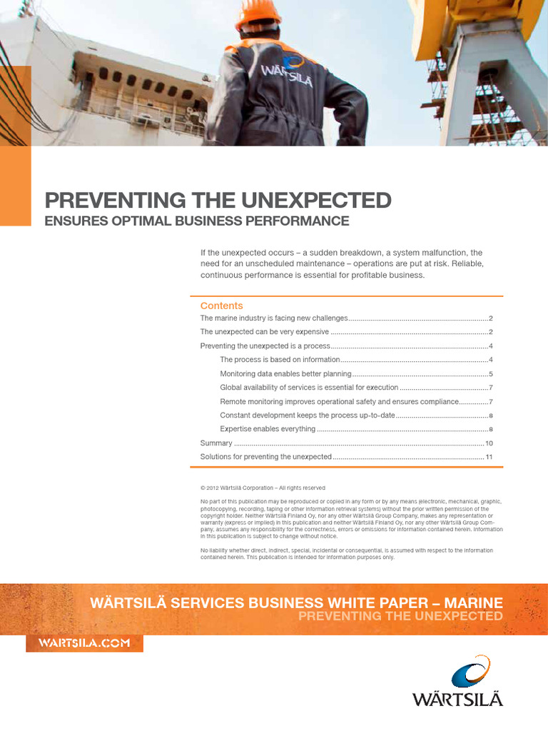 Wartsila BWP Preventing The Unexpected | PDF