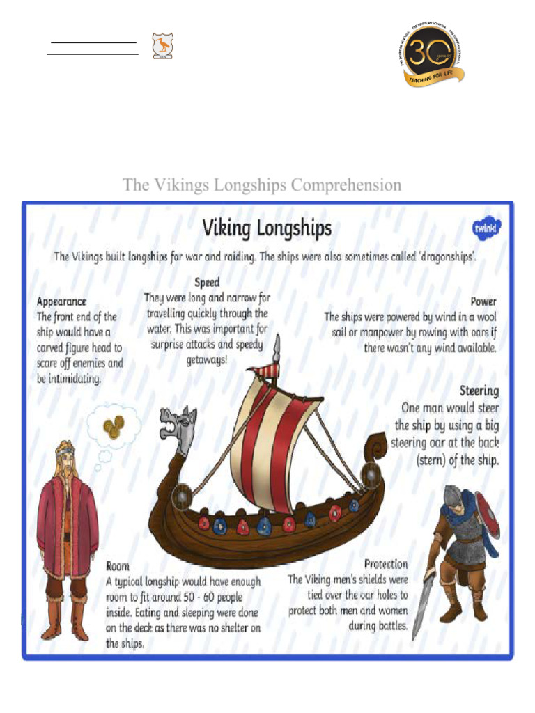 The Vikings Longship Comprehension | PDF