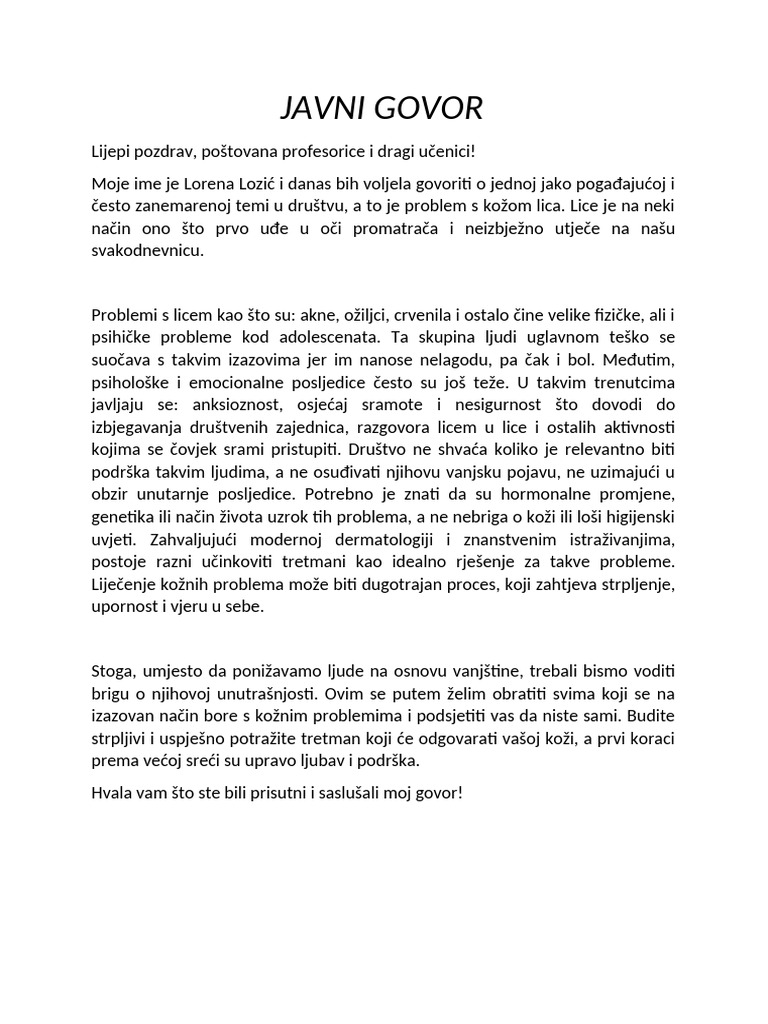 Javni Govor 3 | PDF