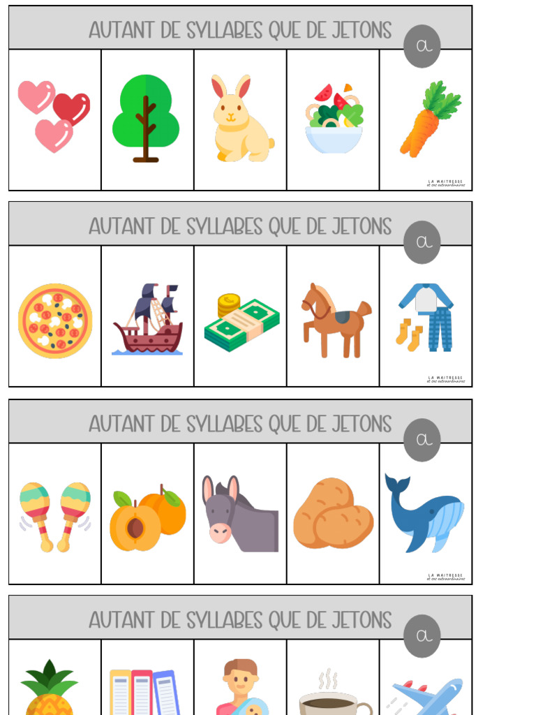 Autant de Syllabes Que de Jetons | PDF