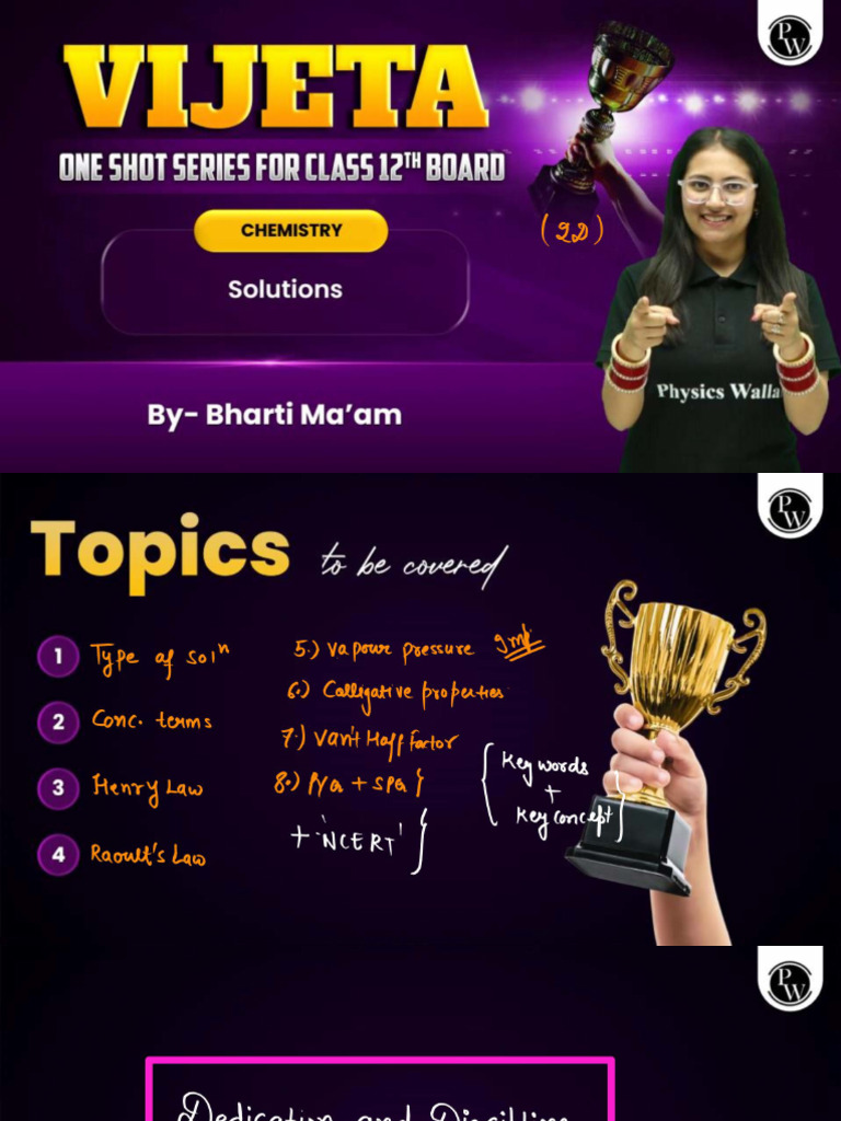 Solutions Class Notes Vijeta 2025 Pdf