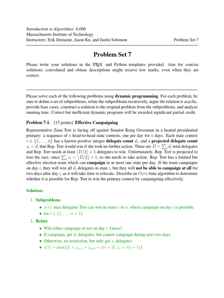 ed996e1569867432dc1fbdeae53e309f_MIT6_006S20_ps7_solutions | PDF | Theoretical Computer Science ...