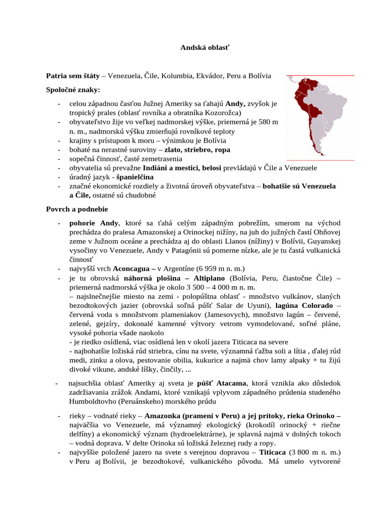 Andská Oblasť | PDF