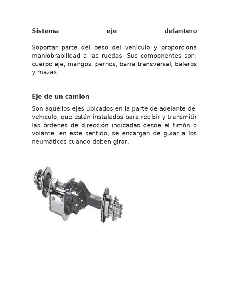 Sistema Eje Delantero | PDF | Eje | Direccion