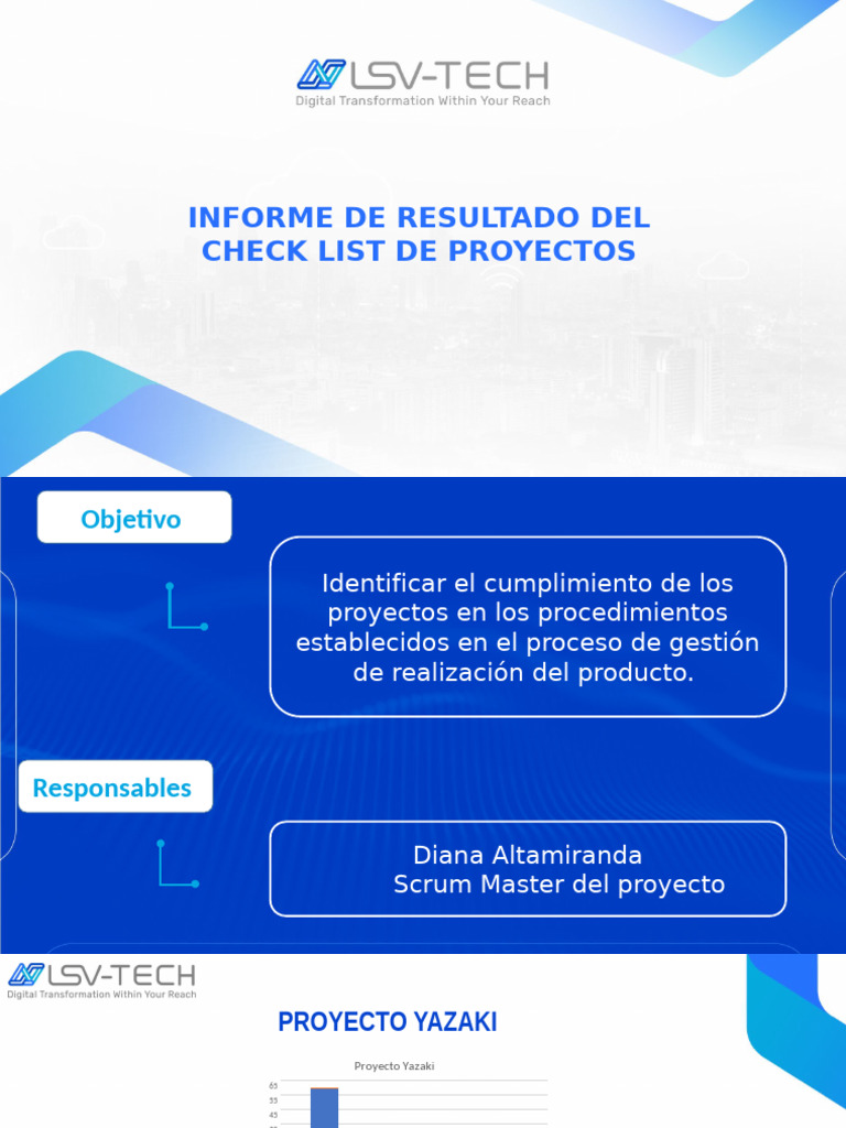 Informe de Resultado de Check List de Proyectos. | PDF