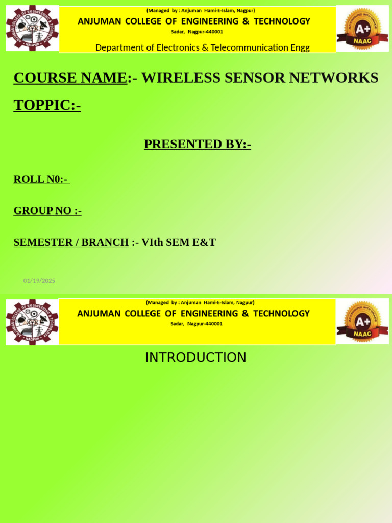 Ppt Updated Format WSN | PDF