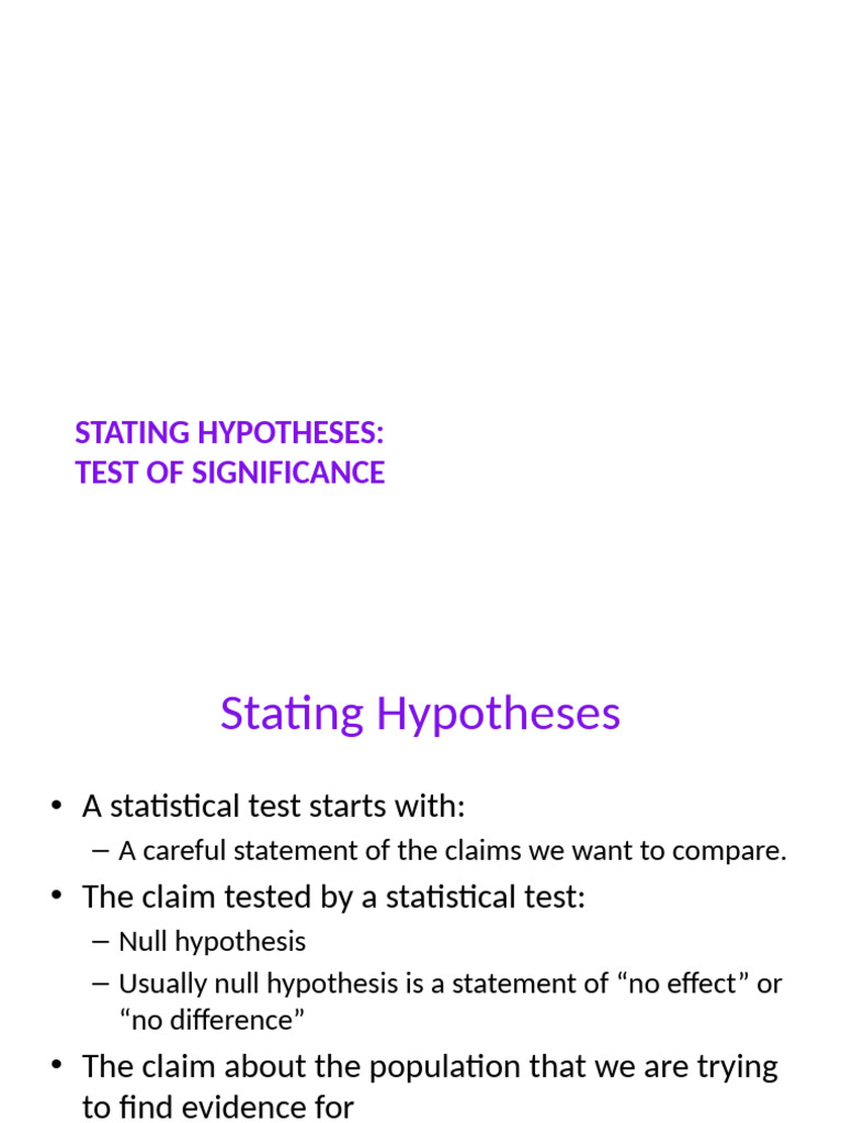Understanding Statistical Hypotheses | PDF | Hypothesis | Statistical ...