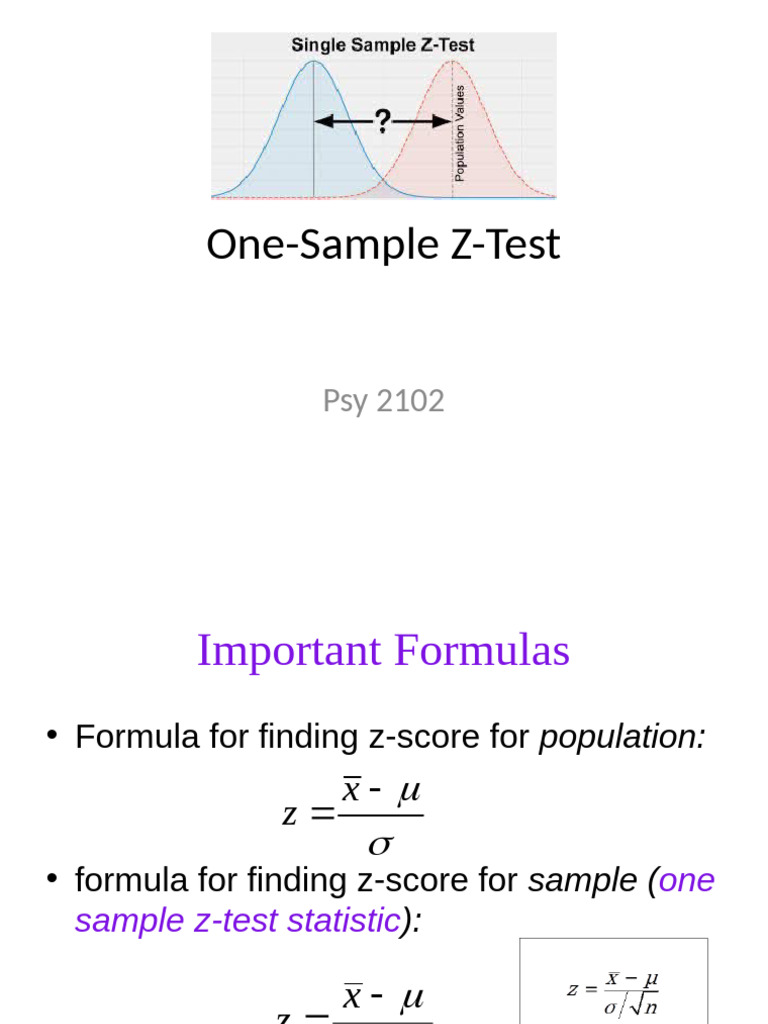 8. One-sample z-test | PDF | Statistical Significance | Type I And Type ...