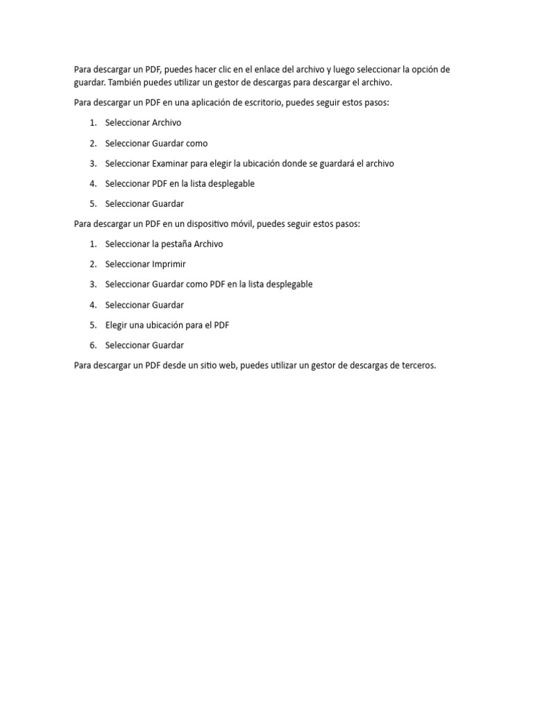 Pasos para Descargar Un PDF | PDF