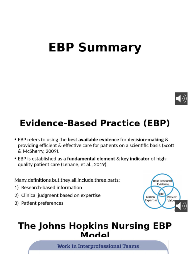 EBP Summary | PDF | Evidence Based Medicine | Health Care