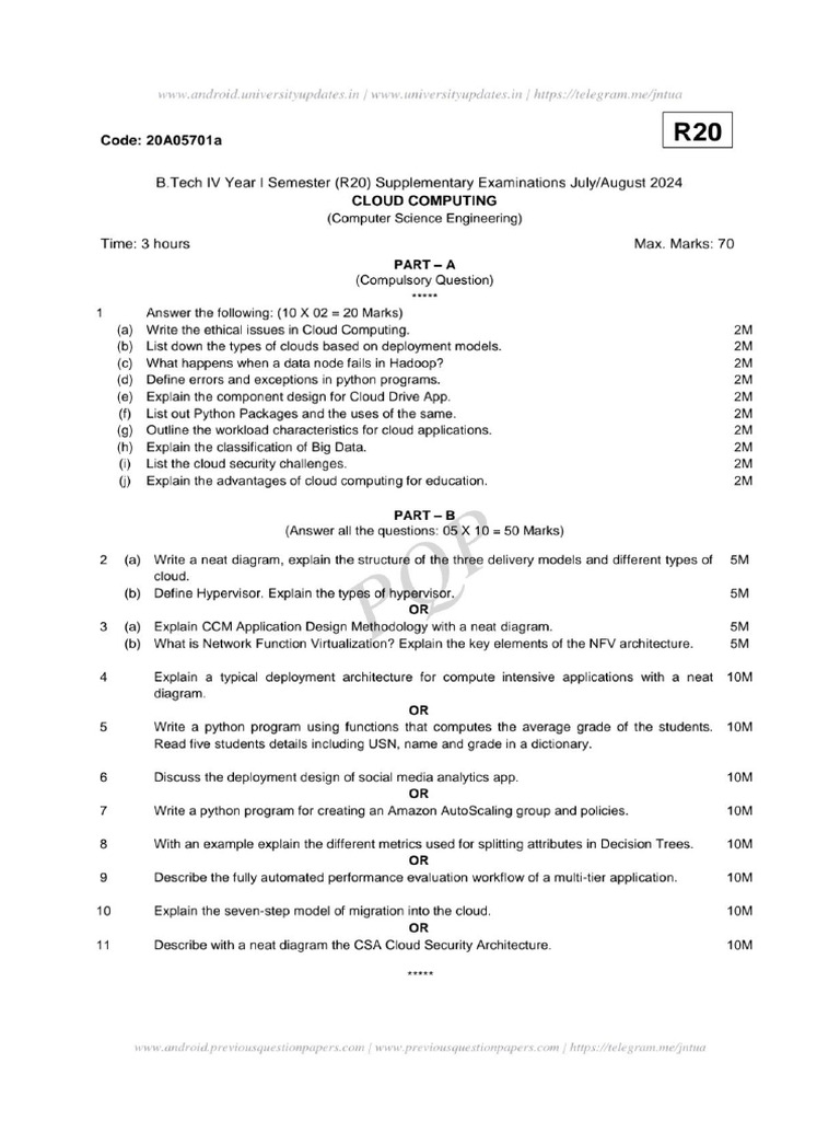 CC Previous Sem Papers R20 | PDF