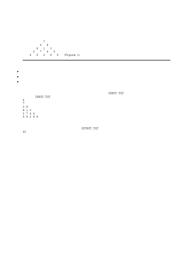 Problem 1: The Triangle: Input Data | PDF
