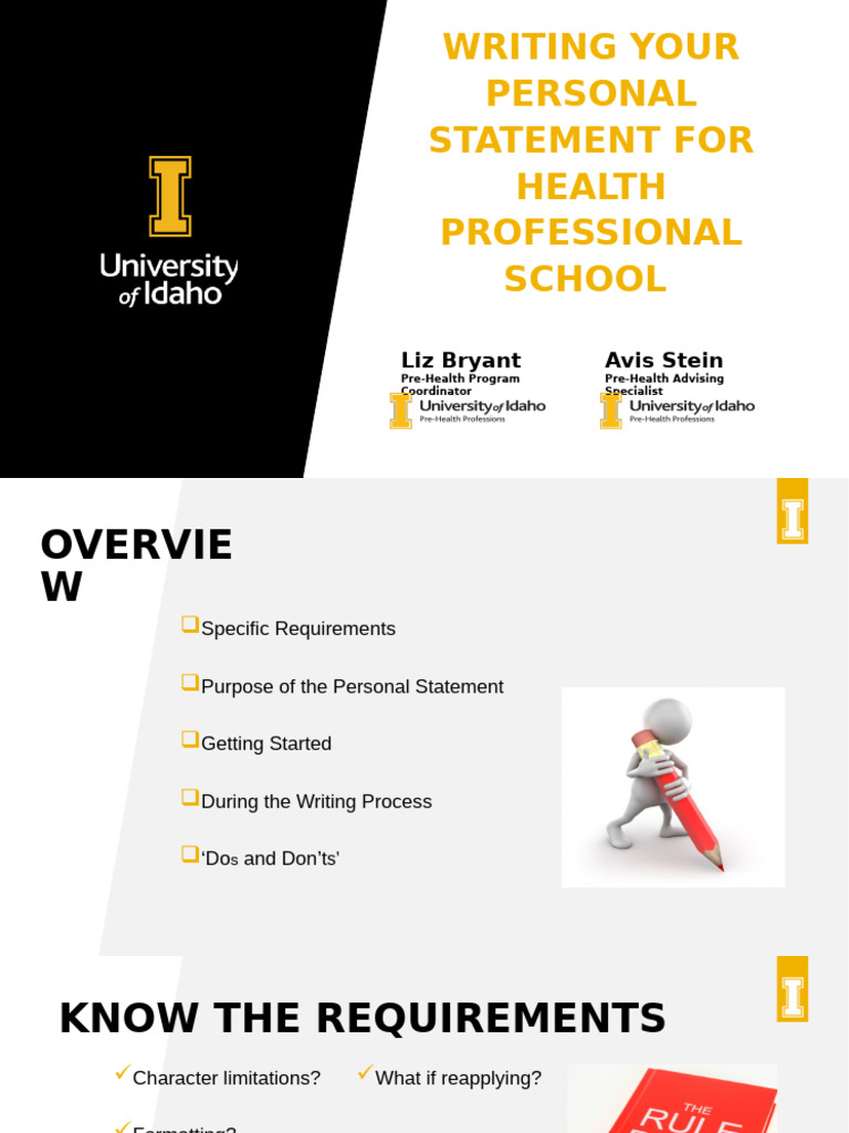 Writing Personal Statements | PDF | Pharmacy | Physical Therapy