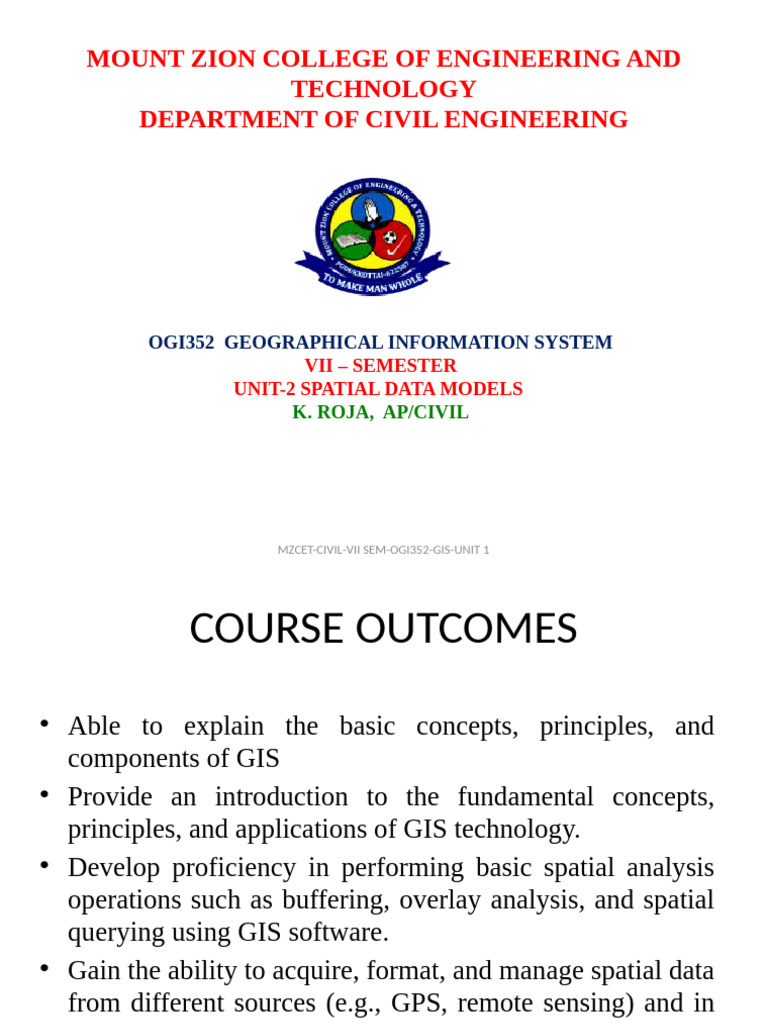 GIS Spatial Data Models Overview | PDF | Relational Database ...