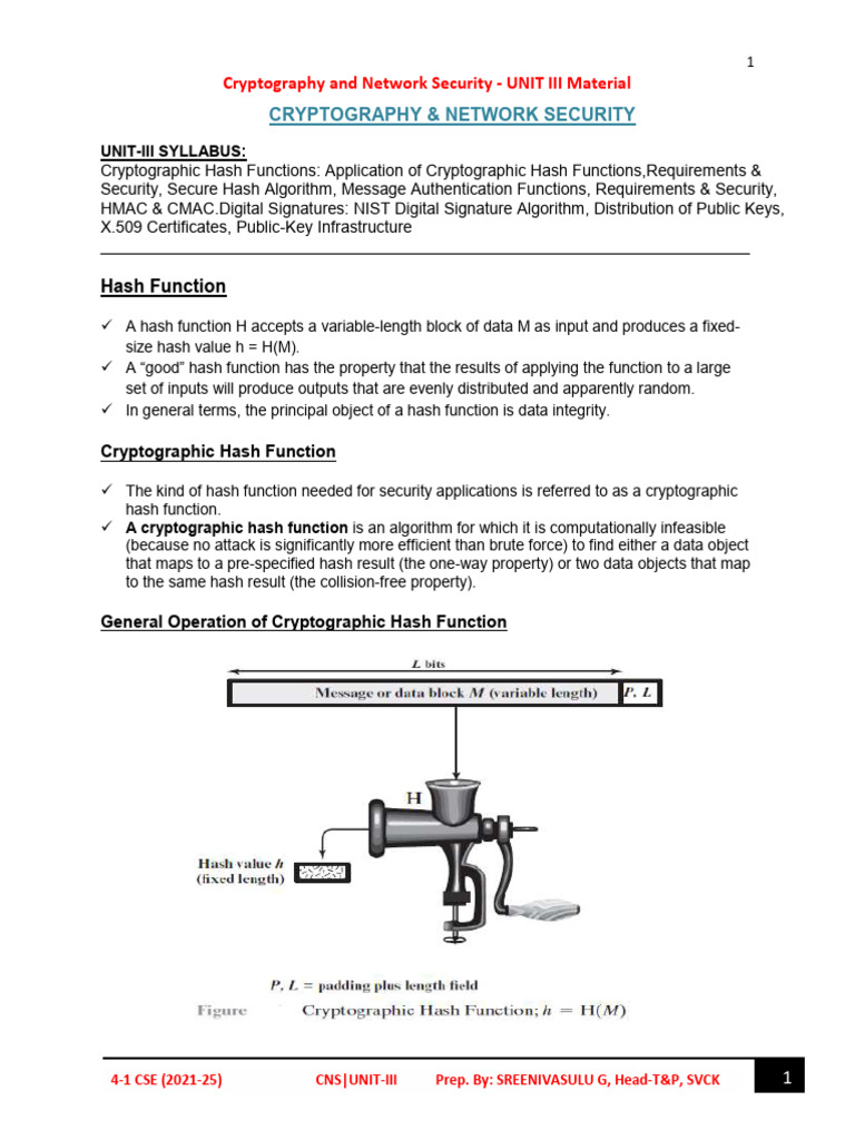 Cryptographic Hash Functions & Signatures | PDF | Public Key ...