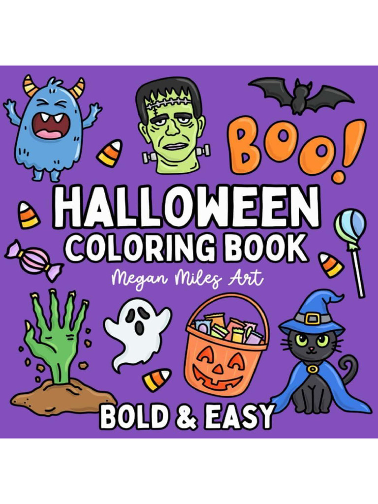 Megan Miles Art - Halloween Coloring Book Bold and Easy | PDF