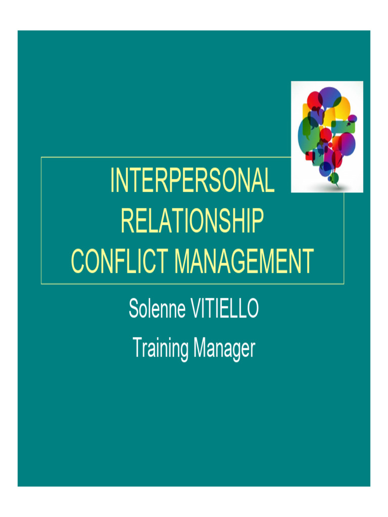 Conflict Management SV | PDF | Communication | Emotions