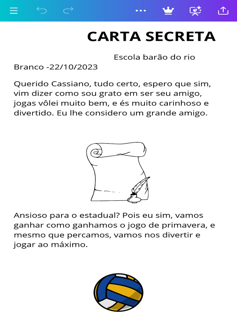 Carta Secreta - Doc | PDF