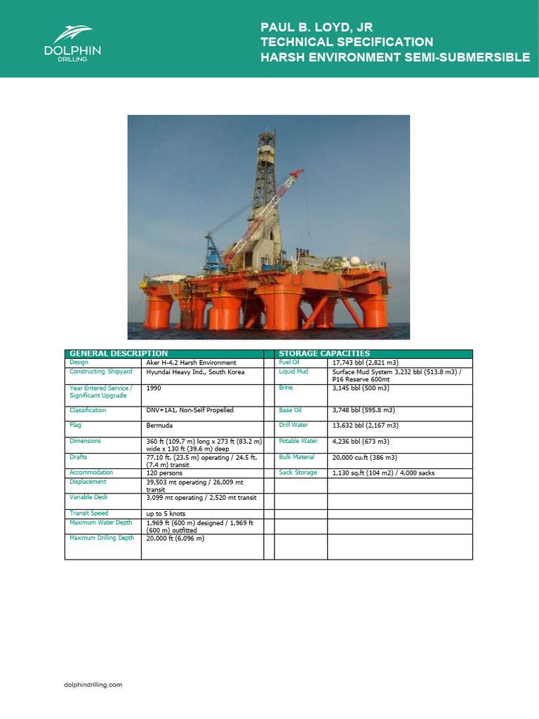 PBLJ-Rig-Specification | PDF | Crane (Machine) | Pump