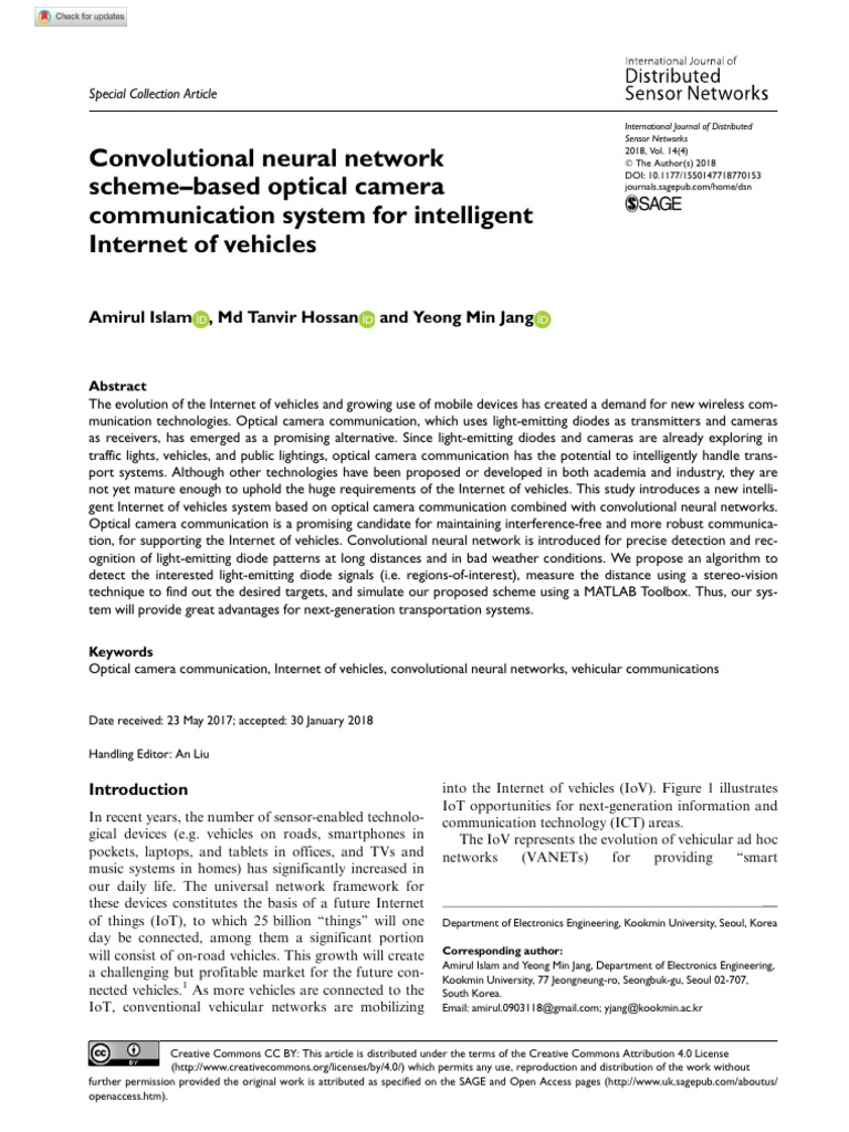 Convolutional Neural Network Scheme Based Optical Pdf Light Emitting Diode Modulation