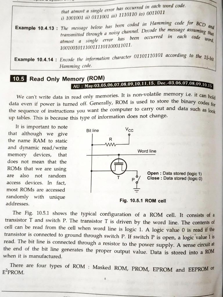 Unit 5 ROM | PDF | Read Only Memory | Computer Memory