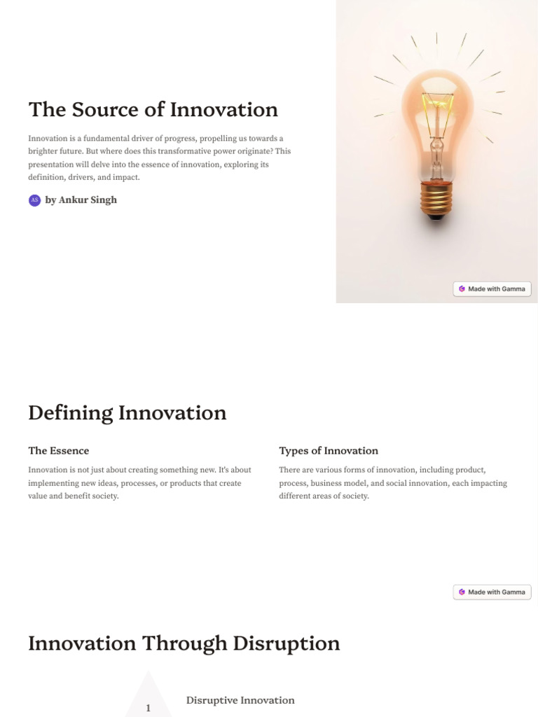 The Source of Innovation | PDF | Innovation | Disruptive Innovation