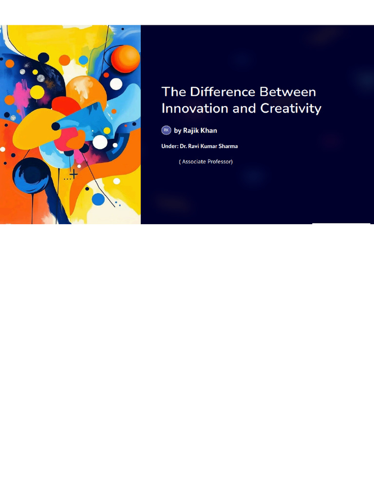 the difference between creativity and innovation ppt3 | PDF