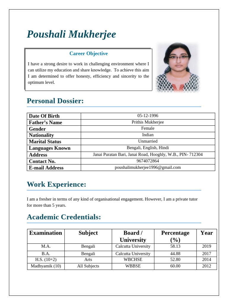 Poushali Mukherjee | PDF