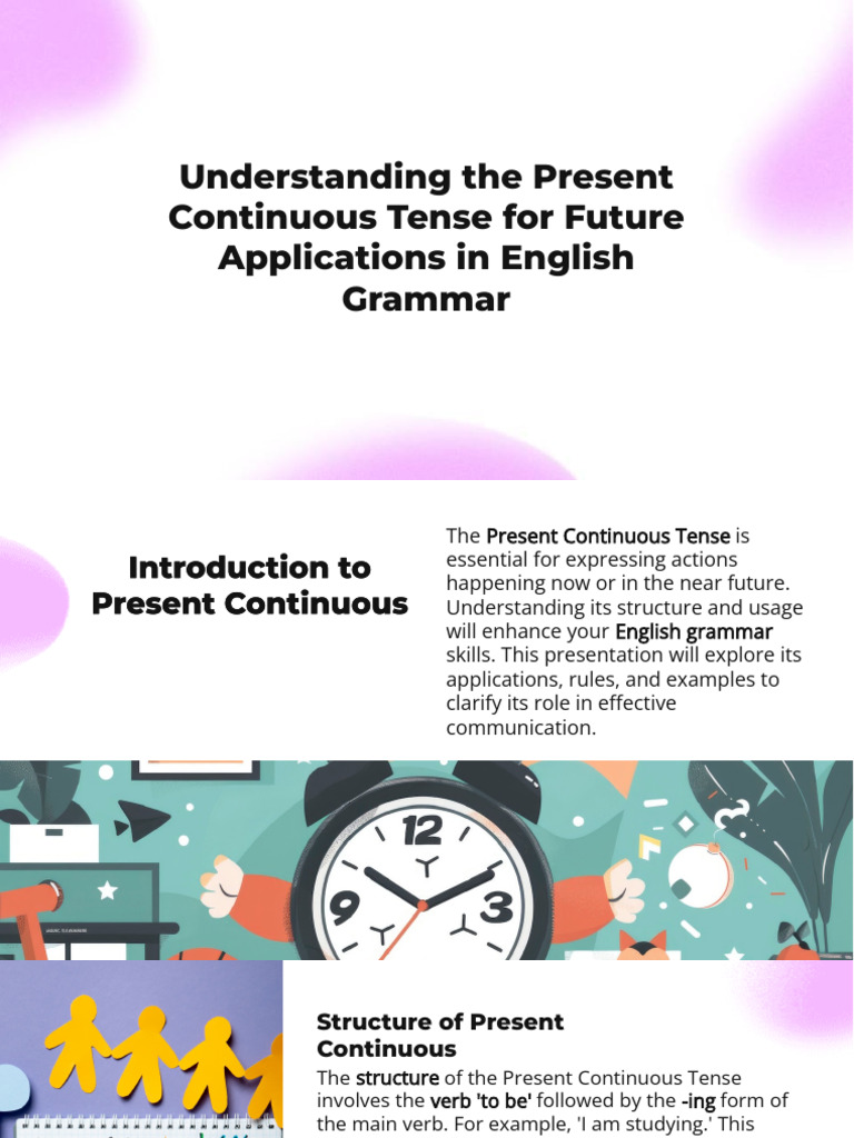 English Grammar: Present Continuous | PDF