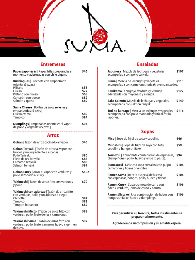 Suma Snacks Shitake Enero 2023 A4 | PDF | Sopa | Sushi