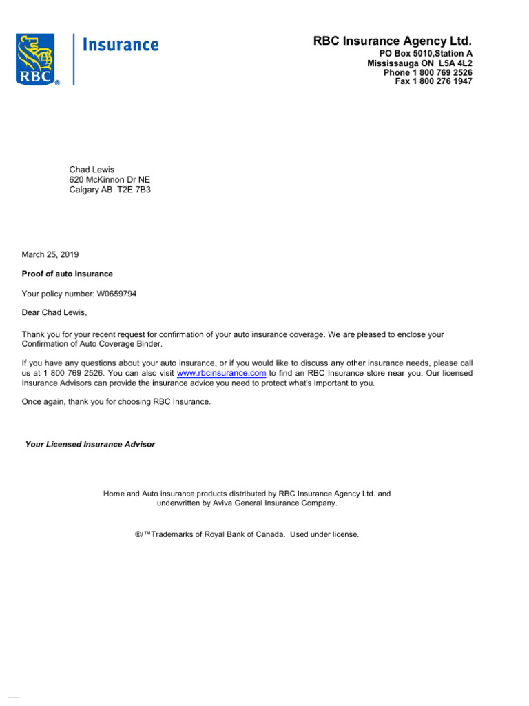 Chad - Confirmation Confirmation of Coverage | PDF | Insurance | Risk