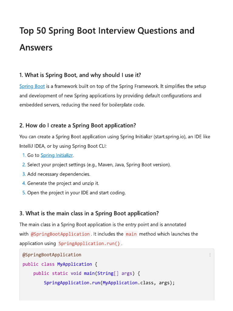 Springboot Interview Questions 1 Pdf 