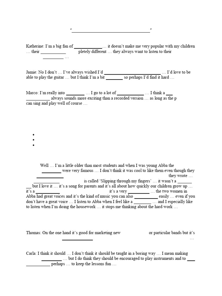 ILETS Music Speaking Sample | PDF | Recorded Music | Albums