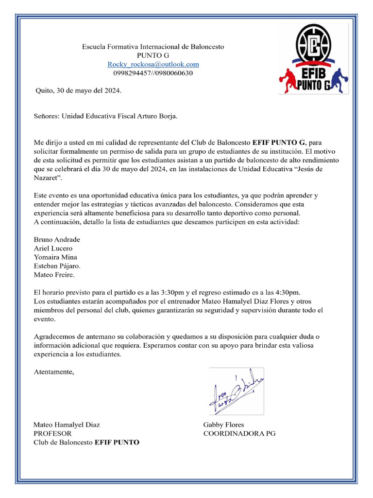 FORMATO EFIF PUNTO G | PDF