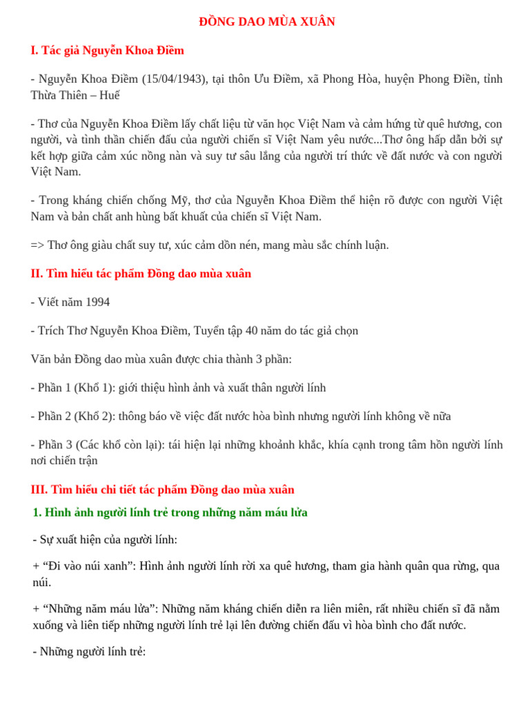 Đ NG Dao Mùa Xuân | PDF