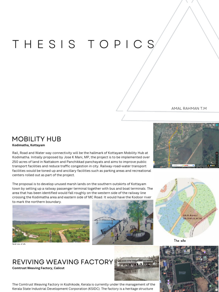 Amal Rahman Thesis Topics | PDF | Rail Transport | Land Transport