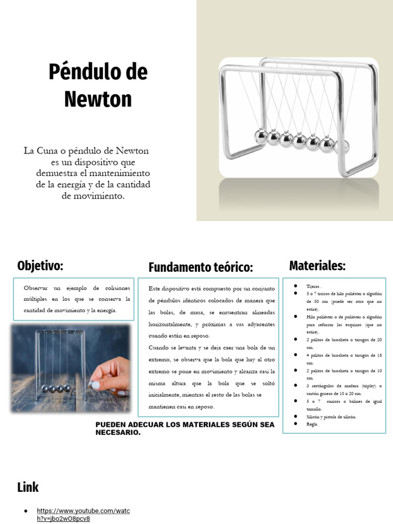Péndulo de Newton - Práctica | PDF