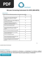 Msi BPD Borderline Personality Disorder Assessment Blank Form | PDF | Borderline Personality ...
