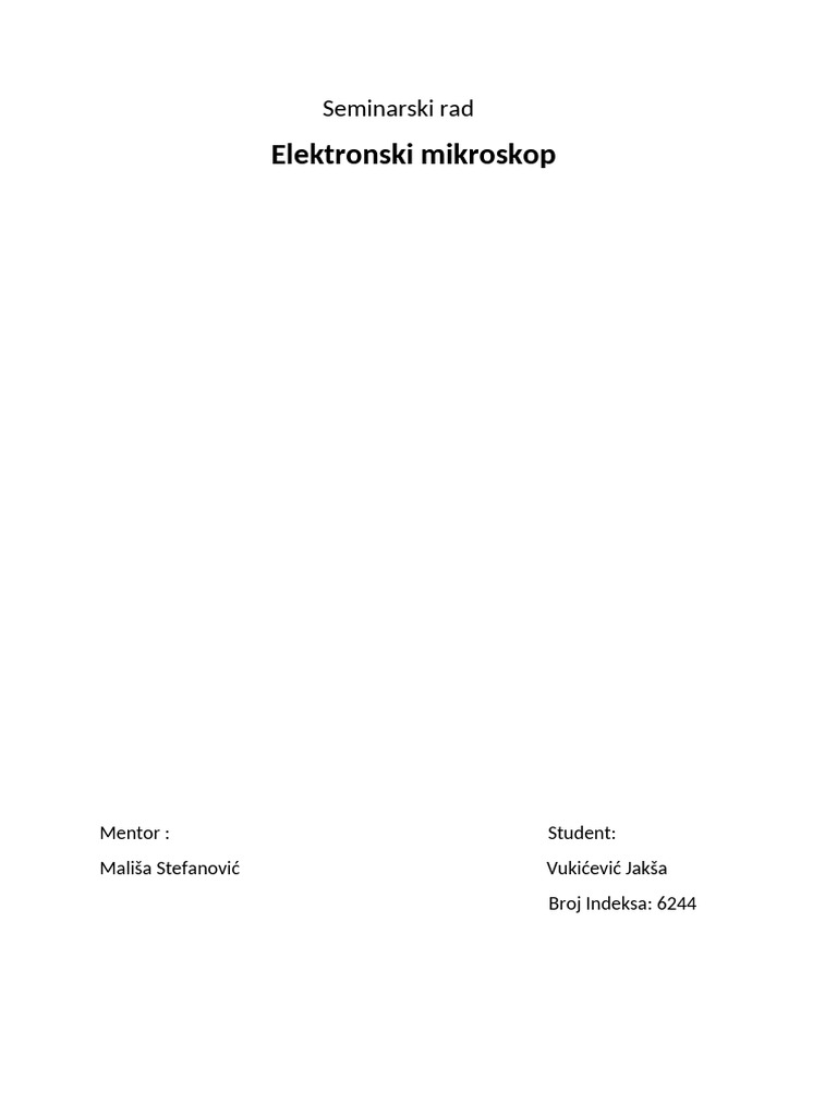 Seminarski Rad | PDF