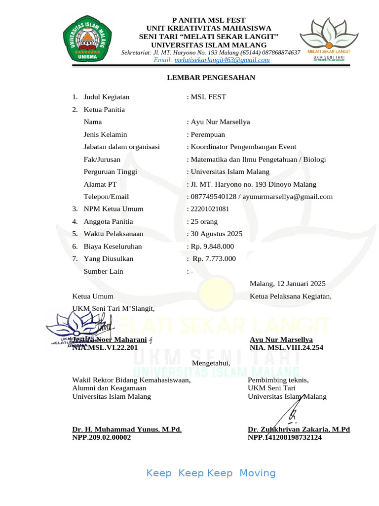 Proposal MSL Fest 2025 | PDF