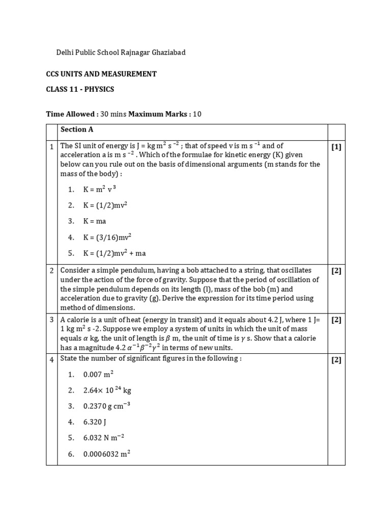 Ccs Units and Measurement | PDF