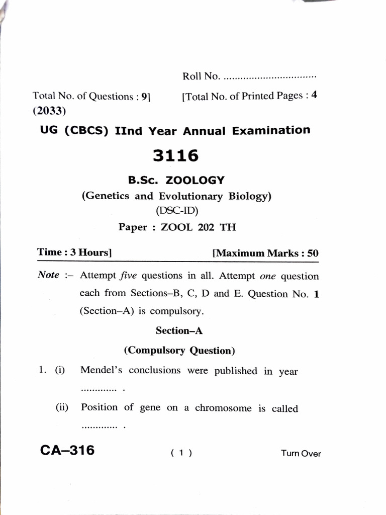 Genetics & Evolutionary Biology Papers | PDF | Dominance (Genetics ...