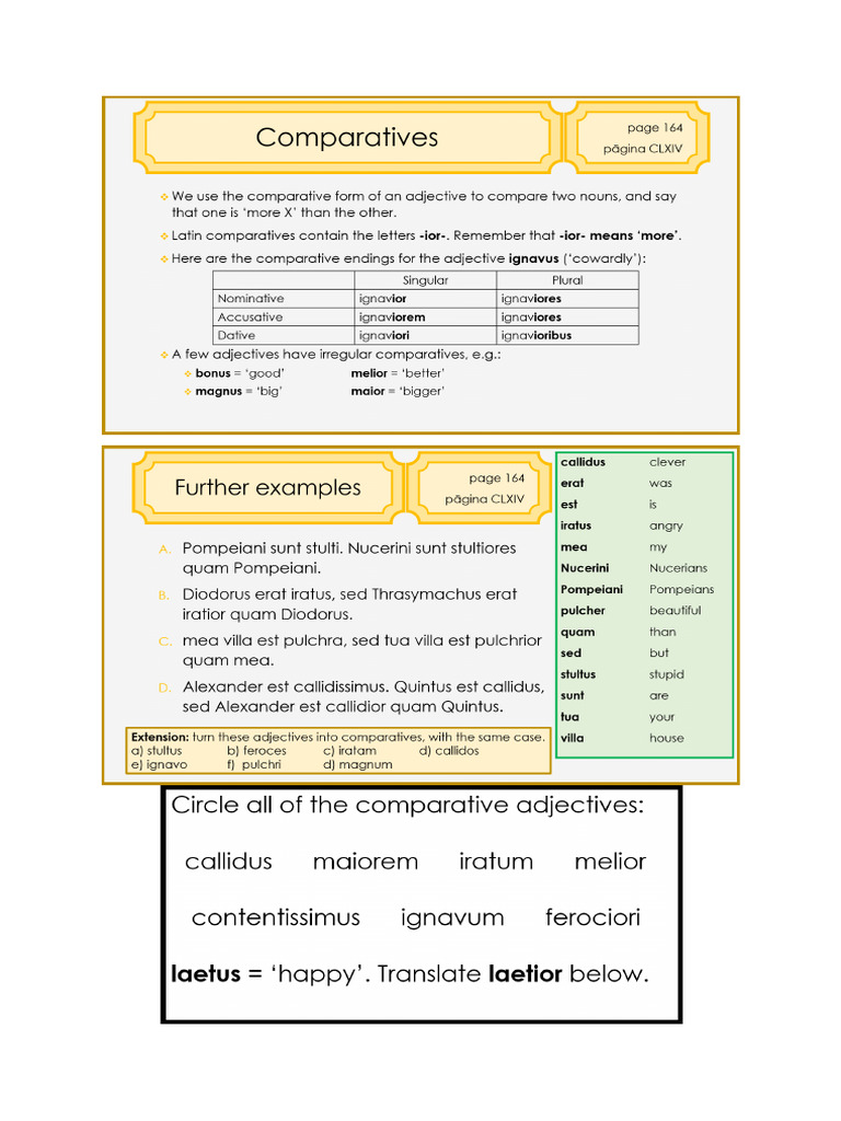 Comparatives Catch-up Work | PDF