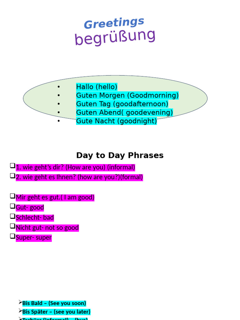 Greetings | PDF