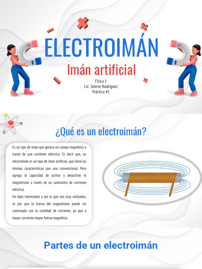 Electroimanes: Guía y Aplicaciones | PDF | Magnetismo | Corriente eléctrica