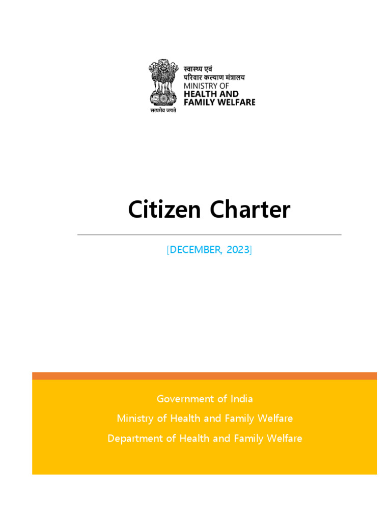 Citizen Charter Final | PDF | Health Care | Social Programs