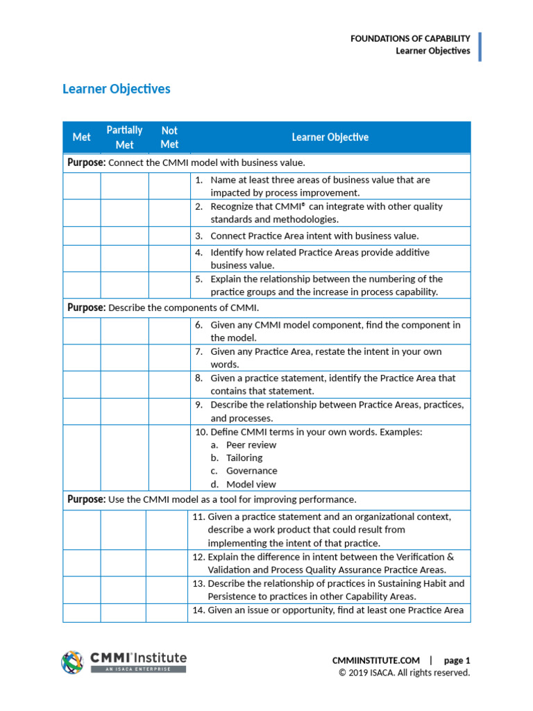 BC-FOUN-ILT-ST-Learner Objectives | PDF