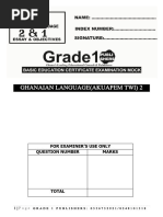 2024 Bece Akwapem Twi Sample Questions From Waec | PDF