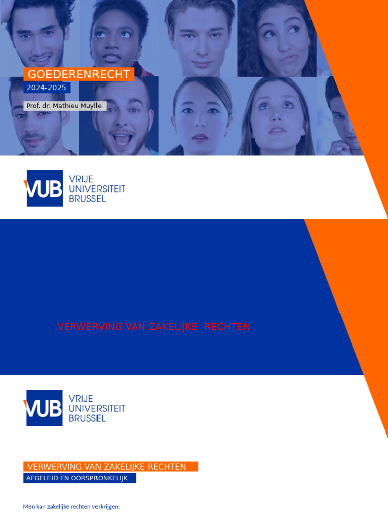 Goederenrecht: Prof. Dr. Mathieu Muylle | PDF